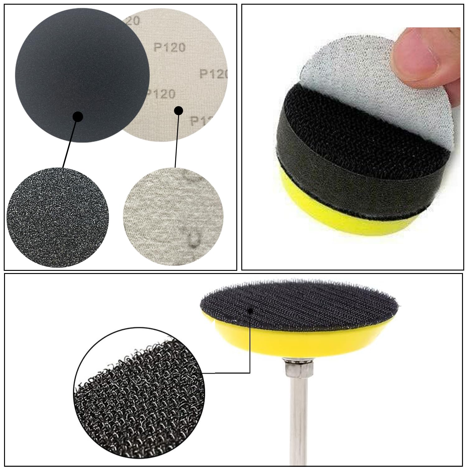 140Pcs 3 Inch Wet Dry Sanding Discs, Assorted 120 to 5000 Grit Silicon Carbide Hook & Loop Sandpaper with 1/4" Shank Sanding Pads and Foam Buffering Pad for Wood Metal Car Polishing & Finishing