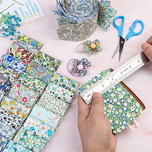 45 Pcs Fabric Jelly Rolls, Jelly Roll Fabric Strips for Quilting, Patchwork Craft Cotton Quilting Fabric, Quilting Fabric, Plain Weave Cotton Fabric(Blue Series)