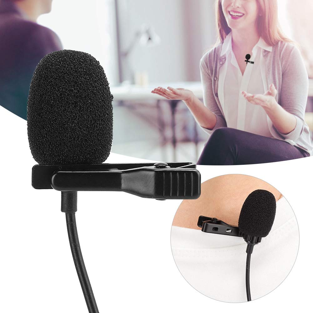 143 Tie-Clip Pocket Microphones, Mobile Hands Clip-on Mic, Mini Recording Lapel Microphone with 3.5mm Plug, Karaoke Mobile Phone Microphone,for Gatherings, Meeting,