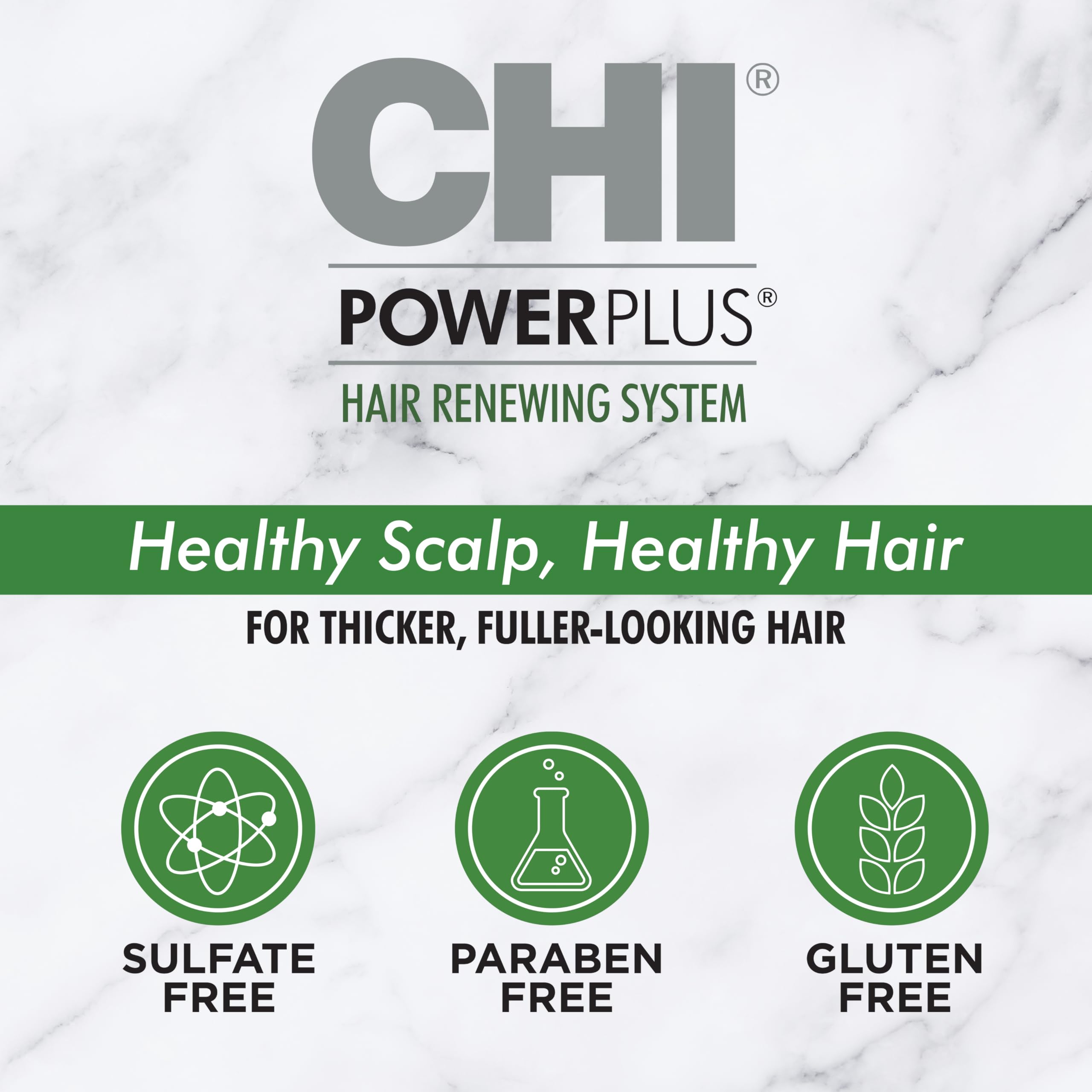 CHI Power Plus Step Exfoliate Shampoo 32oz Power Plus Step 2 Nourish Conditioner 32oz and Power Plus Step 3 Revitalize Vitamin Hair Scalp Treatment 3.5oz fluid_ounces, 12 Fl Oz