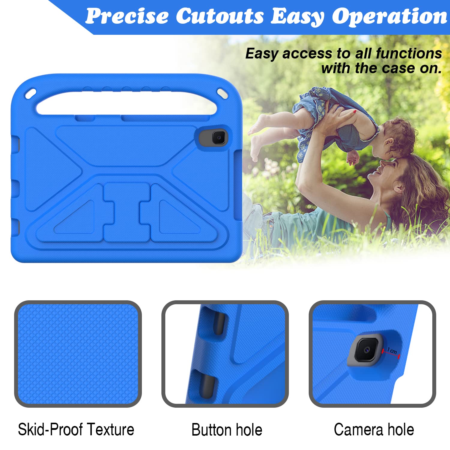 GOZOPO Kids Case for Lenovo Tab M8 Tablet 8", Lightweight Shockproof Handle Stand Case for Lenovo Tab M8 4th Gen/ M8 3rd Gen/ M8 2nd Gen/Smart Tab M8 HD -Blue