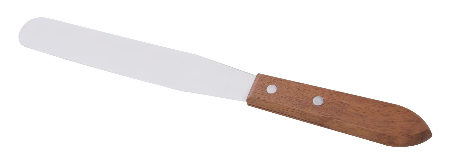 A2Z-WHS6 Stainless Steel Lab Spatula with Wooden Handle, 6" Blade, 1" Blade Width, 10.4" Total Length