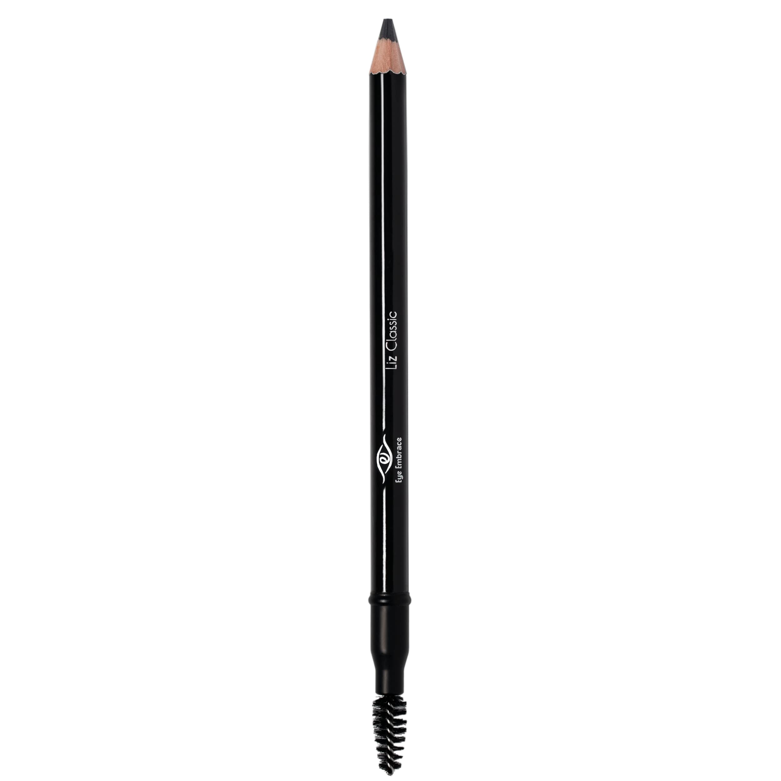 Eye Embrace Liz Classic: Warm Medium Gray Wooden Eyebrow Pencil β Waterproof, Double-Ended Pencil with Sharpener & Spoolie Brush, Cruelty-Free