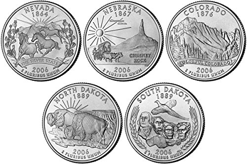 2006 P, D BU Statehood Quarters - 10 coin Set Uncirculated