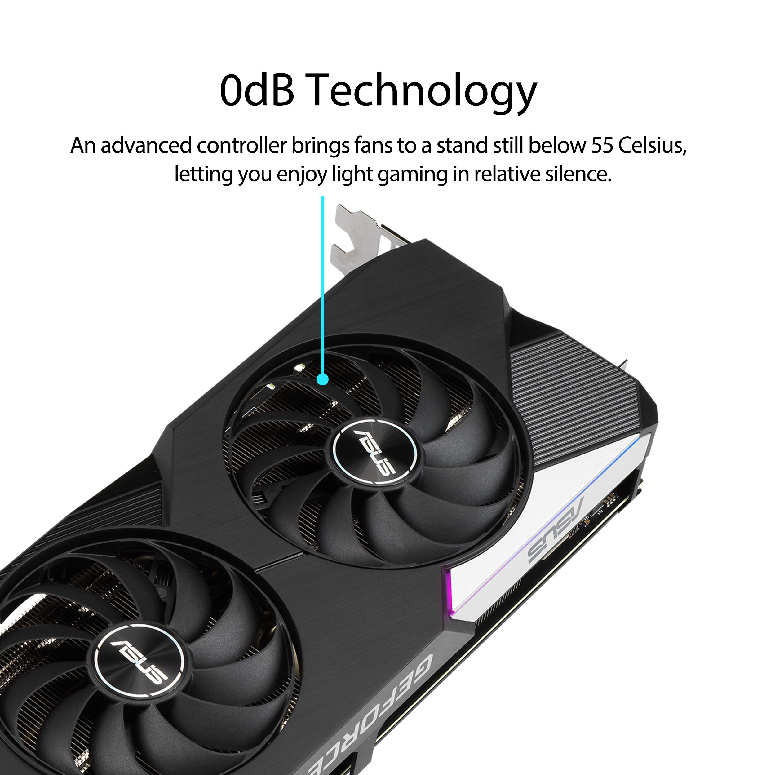 ASUS Dual NVIDIA GeForce RTX 3070 OC Edition Gaming Graphics Card (PCIe 4.0, 8GB GDDR6 Memory, HDMI 2.1, DisplayPort 1.4a, Axial-tech Fan Design, Dual BIOS, Protective Backplate, GPU Tweak II)