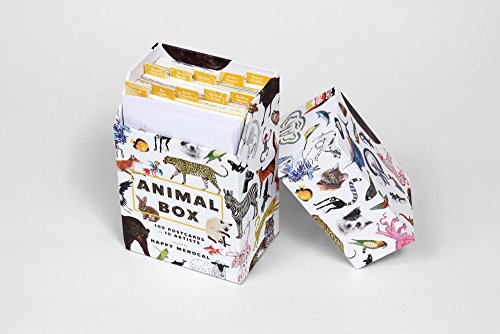 Animal Box: 100 Postcards by 10 Artists (100 postcards of cats, dogs, hens, foxes, lions, tigers and other creatures, 100 designs in a keepsake box)