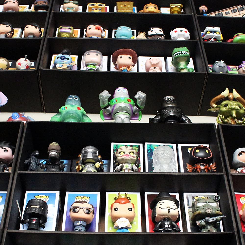 3 Pack, Classic Display Cases for 4 in. Funko Pop Collectible Toy Figures, Black Cardboard