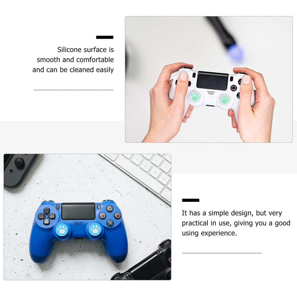 10pcs Silicone Cat Paw Pattern Thumb Grip Caps Creative Joystick Cover