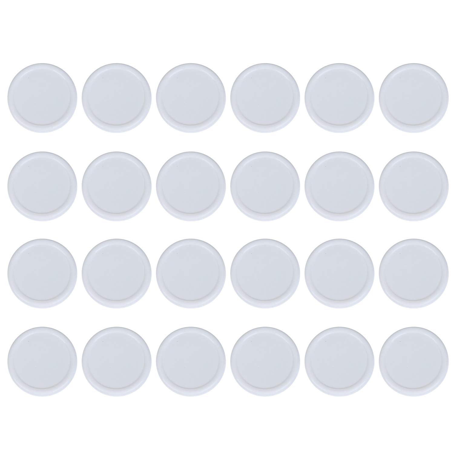 2 Dozen Regular Mouth Lids Mason Jar Lids Plastic Storage Caps for Mason Canning Jars and More, Standard, Dia 70mm, White
