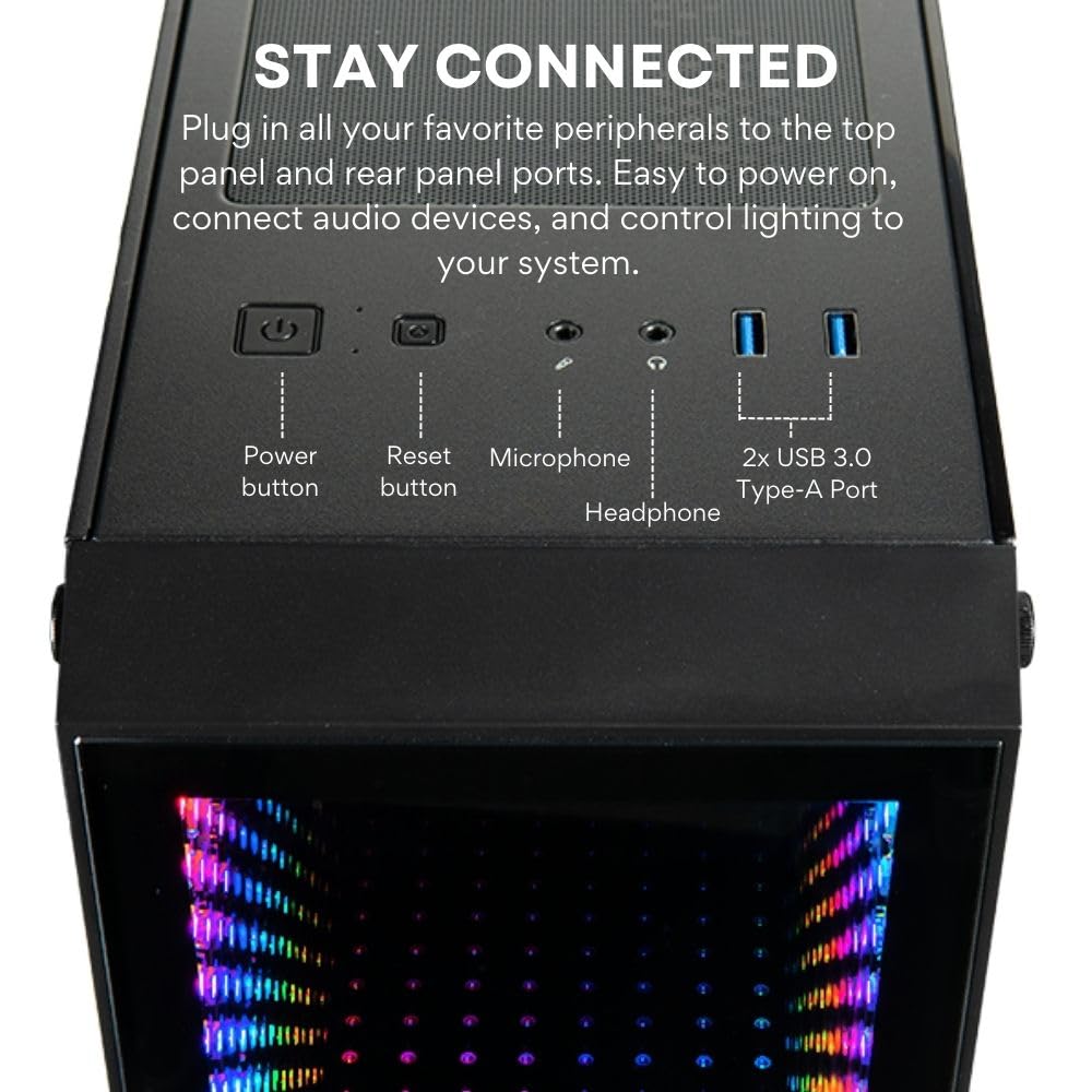 Continuum Mini Gaming Desktop - NVIDIA GeForce RTX 4060 Ti, AMD 8-Core Ryzen 7 8700F Processor, 32GB DDR5 RAM, 1TB Gen4 NVMe SSD, WiFi 6, Windows 11 Home - Tiny Liquid Cooled RGB Gamer Computer