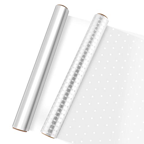 Cabilock Clear Cellophane Wrap Roll 17 in ×100 ft 2 Rolls Cellophane Wrapping Paper for Favor Gift Baskets Flowers Arts & Crafts Treats