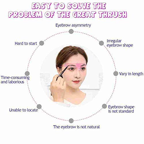Eyebrow Stencil, Eyebrow Shaper Kit,8 Styles Reusable Eyebrow Template Positioning Tool, the Wide is 5.2 Inch, Length is 4Inch,1 Coffee Eyebrow Pencil