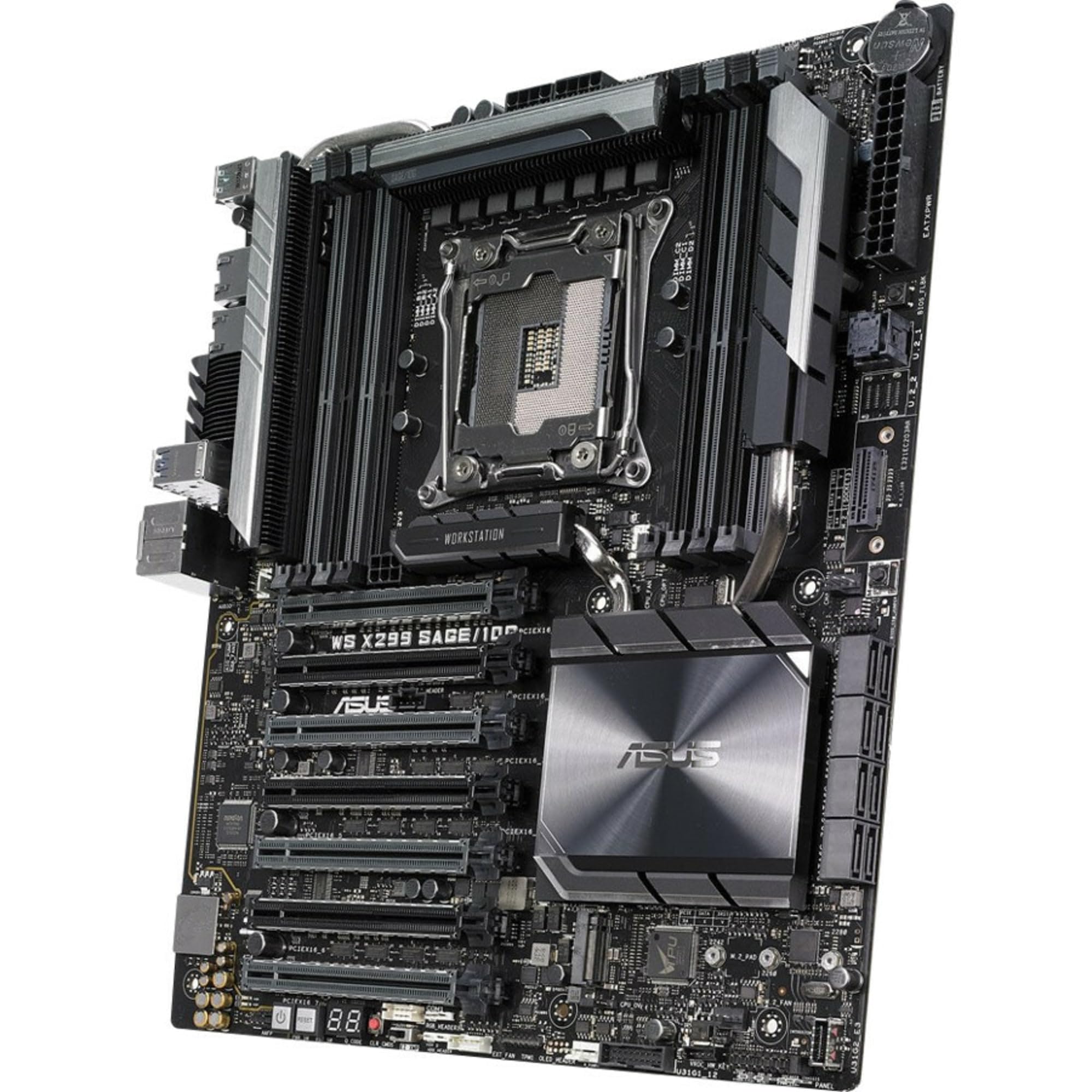 Asus WS X299 SAGE/10G Workstation Motherboard - Intel Chipset - Socket R4 LGA-2066 - SSI CEB - 1 x Processor Support - 128 GB DDR4 SDRAM Maximum RAM - 4.20 GHz O.C, 4.13 GHz O.C, 4 GHz O.C, 3.60 GH