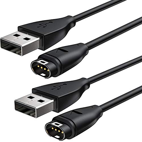 Mellbree 2-Pack Charging Cable Compatible for Garmin Watch, 3-Feet USB Charger Cable Data Transfer for Garmin Fenix 5 5 Plus 5X 5X Plus 5S 5S Plus 6 6X 6 Forerunner 935 Vivoactive 3 etc Charging Cord