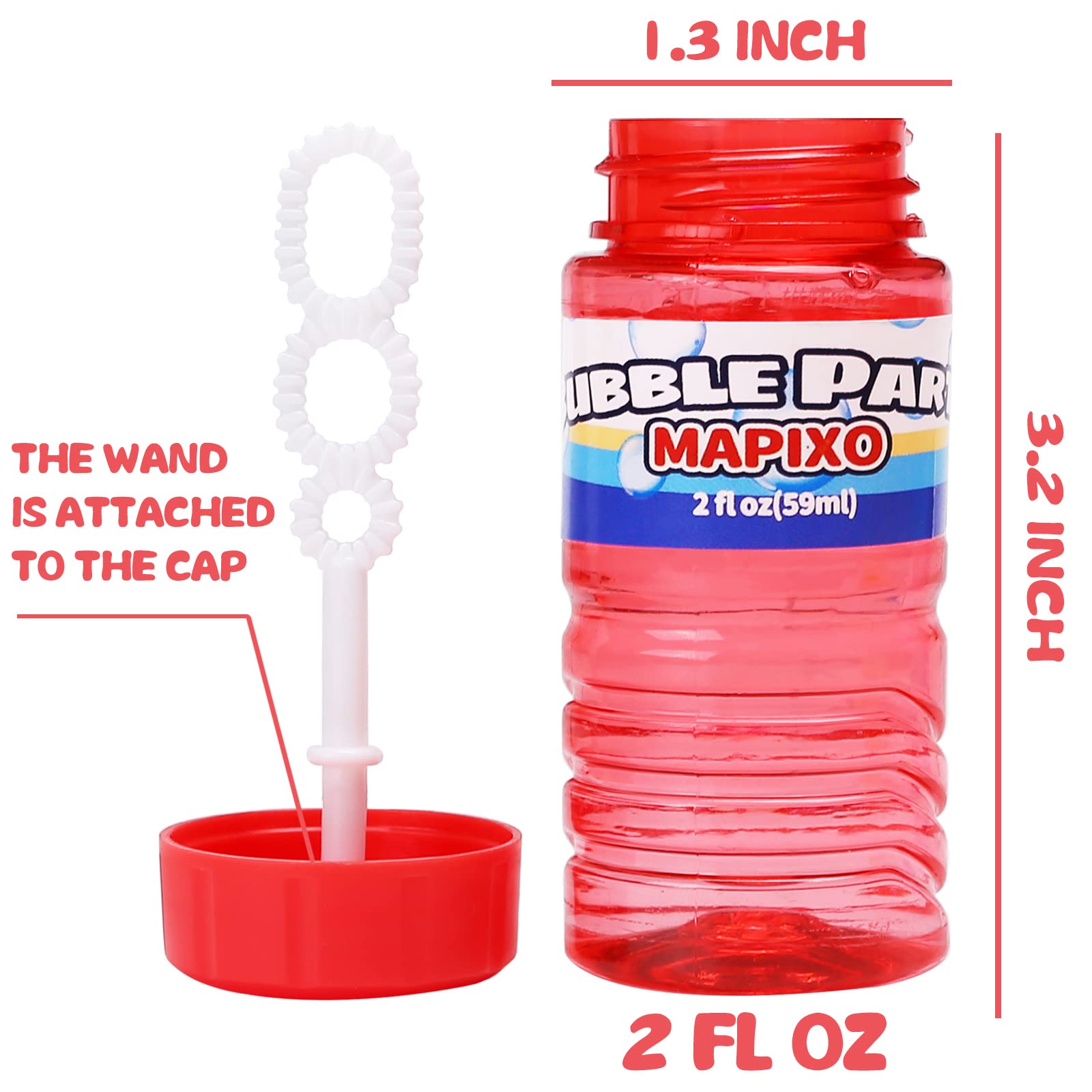 16 Pack Bubble for Kids Party Favors, Bubble Bottle with Wand Attached to The Cap, 8 Colors Bubbles Bulk Set with Gift Box, Blow Bubbles Solution Toy for Birthday, Summer, Goody Bag Stuffers Supplies