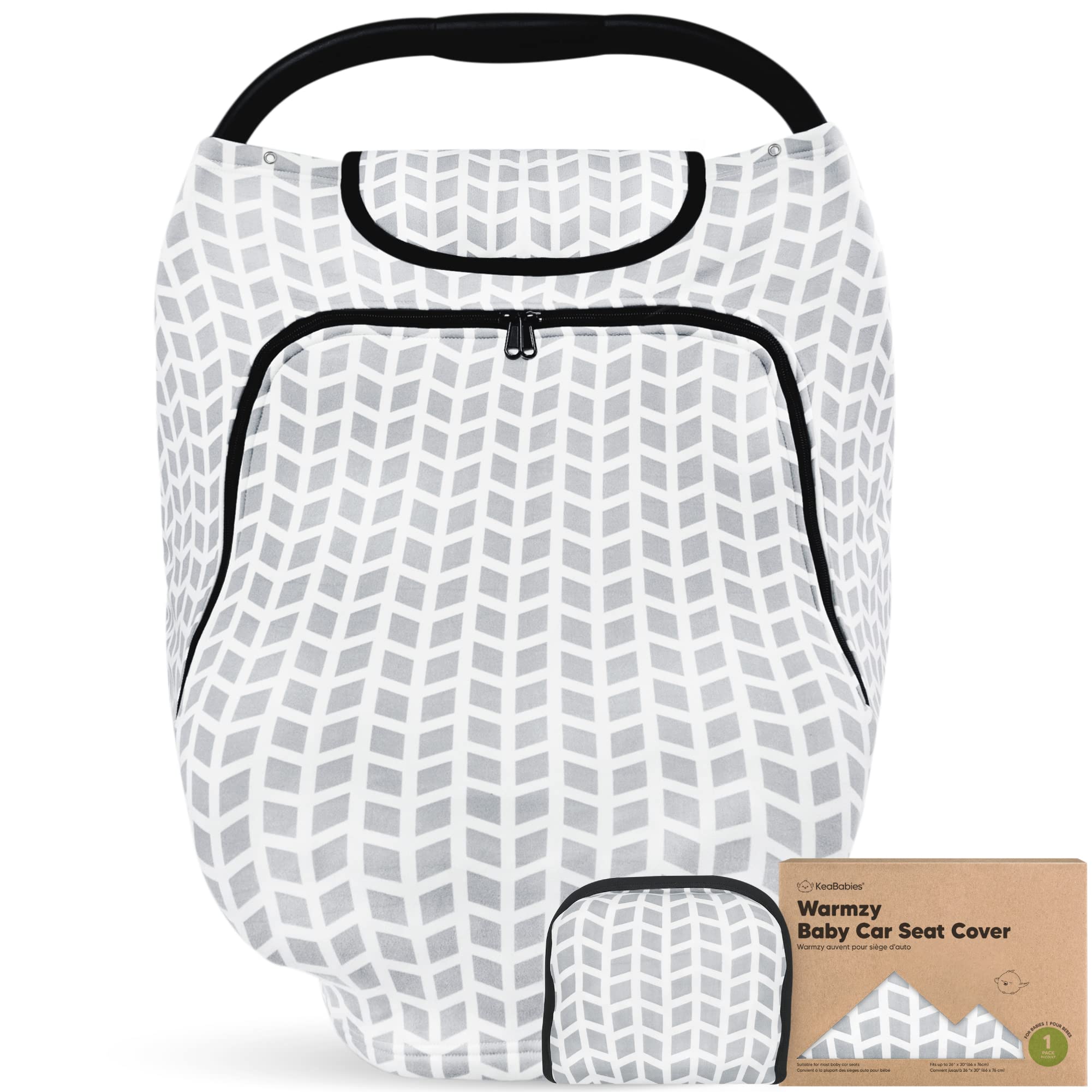Car Seat Cover for Babies - Baby Car Seat Canopy for Spring, Autumn, Winter - Universal Stretch Fit Car Seat Covers for Babies, Boys, Girls - Breastfeeding Nursing Cover - Infant Carseat Cover (Kite)
