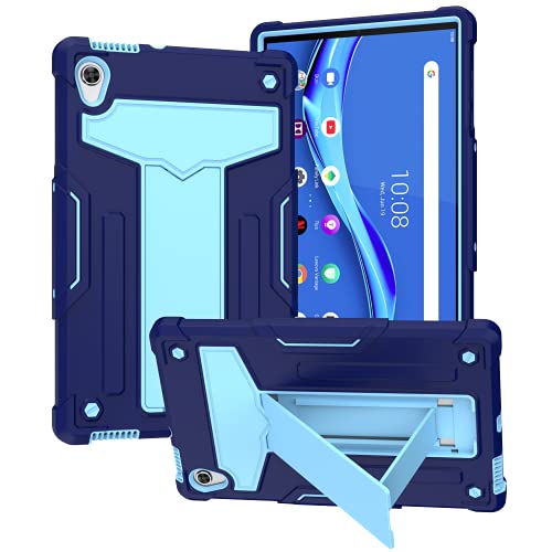 Epicgadget Case for Lenovo Tab M10 HD (2nd Gen) TB-X306F/TB-X306X - Hybrid Case Cover with Kickstand for Lenovo Tablet M10 HD 10.1 Inch Display 2020 Released (Navy Blue/Light Blue)