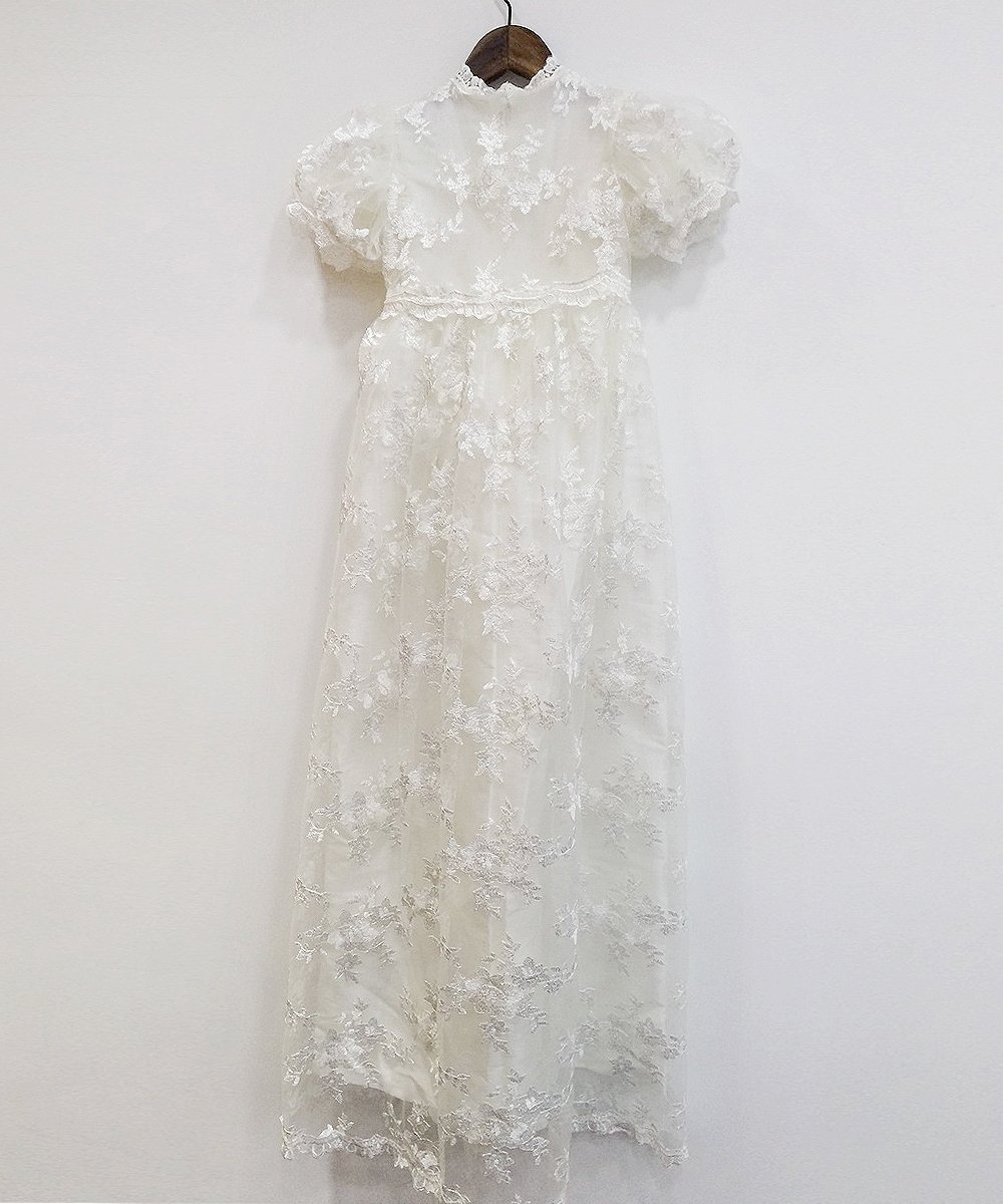 Abaowedding® Lace Christening Gowns Baby Baptism Dress Newborn Baby Dress (9 M) White