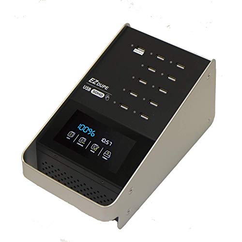 EZ Dupe SOHO Touch 1 to 10 USB Duplicator - Multiple USB 2.0/3.0/3.1 Thumb Drive Cloner Copier & Flash Media Eraser with Touchscreen Menu Function