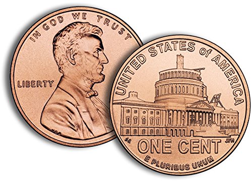 2009 P, D Lincoln Cent - 2 Bankroll Set - Presidency Design Uncirculated