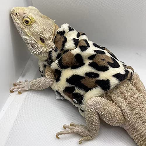4 Pack Lizard Clothes for Bearded Dragons Straw Hat Set Reptile Apparel Handmade Sleeveless T-Shirt Vest Skin Protection Photo Party for Lizard Bearded Dragon Crested Gecko Chameleon (L, 4 Pack Set)