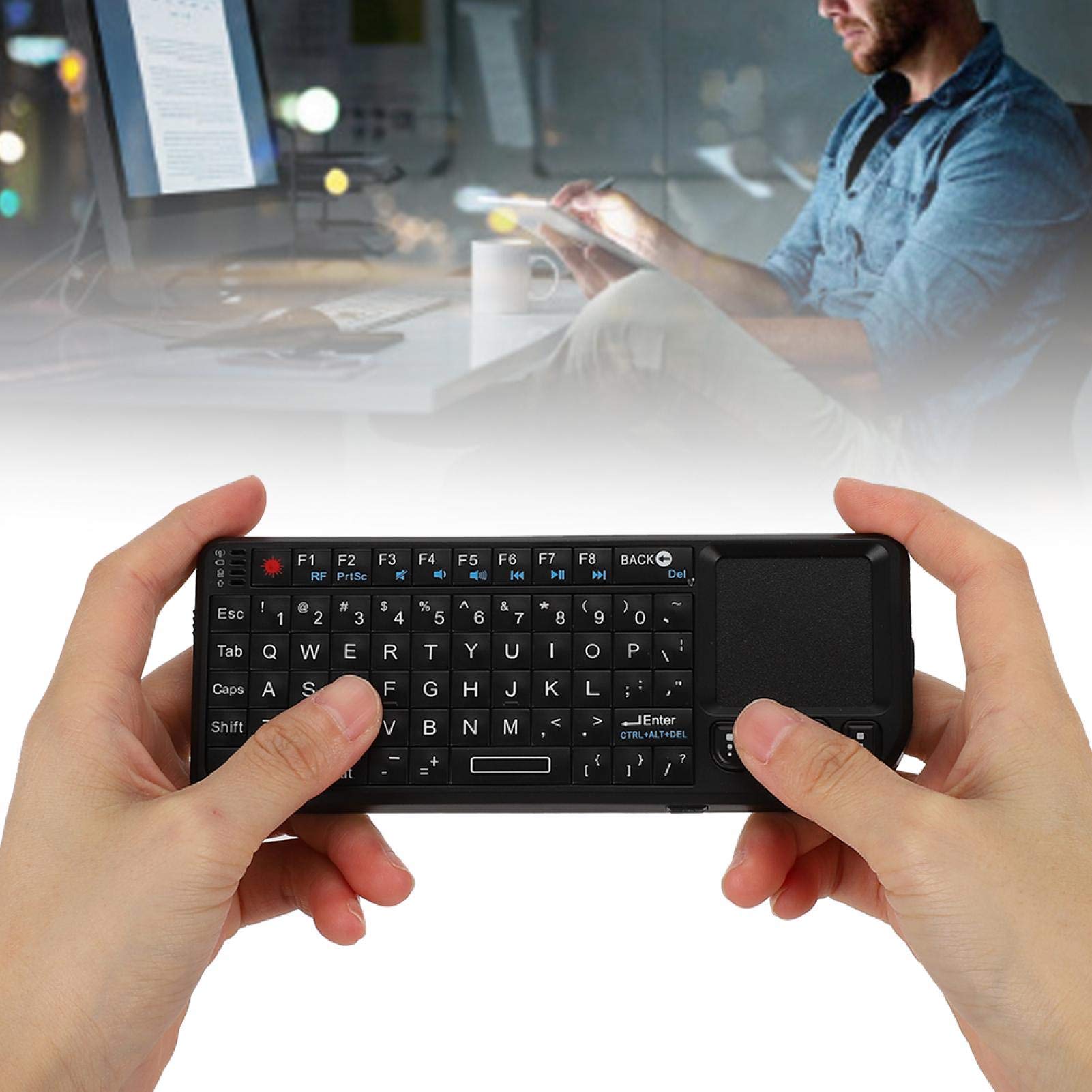 125 2.4G Mini Wireless Keyboard with Touchpad Mouse, 69 Keys USB Wireless Keyboard, 3-in-1 Multifunction UKB-100-RF USB Pocket Mini Wireless Keyboard for PC/Tablets/TV/Xbox/Smartphones