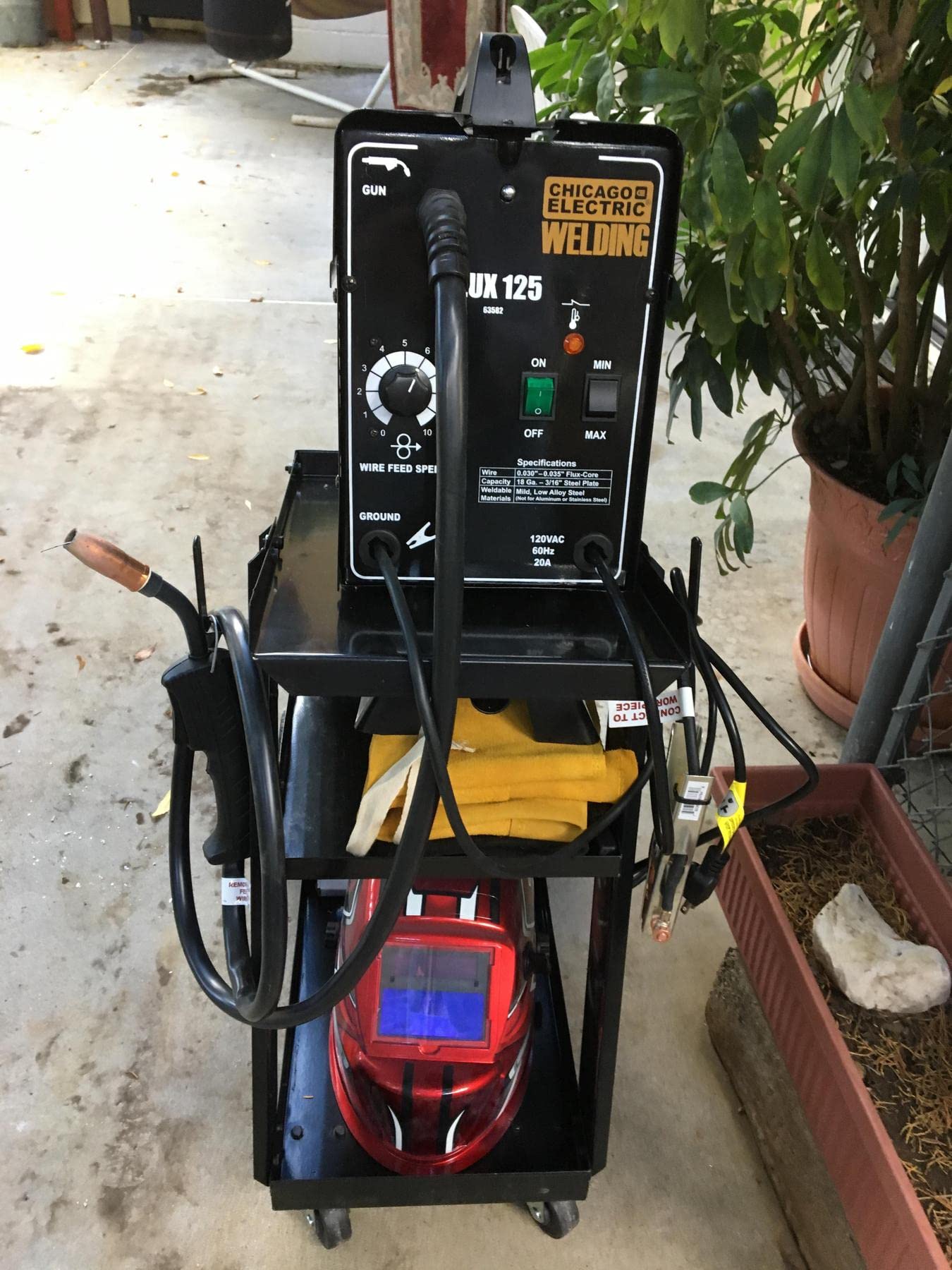 125 Amp 120 Volt/20 Amp Flux Core Wire Welder