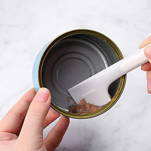 4 PACK Pet Food Can Supplies Mixing Spoons Canned Scoop for Cat Dog Feeding and Wet Storage (Pink + Gray)