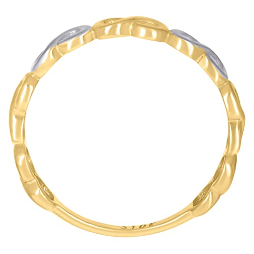 10k Two tone Gold Womens Infinity Ring Measures 3.8mm Wide Jewelry for Women