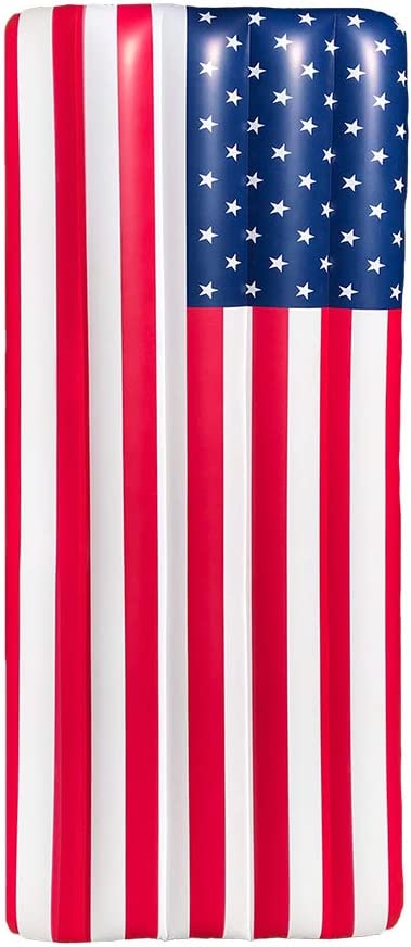 Inflatable American Flag Pool Float Patriotic US Stars & Stripes for Summer 4th of July Parties. Great Gift Idea!