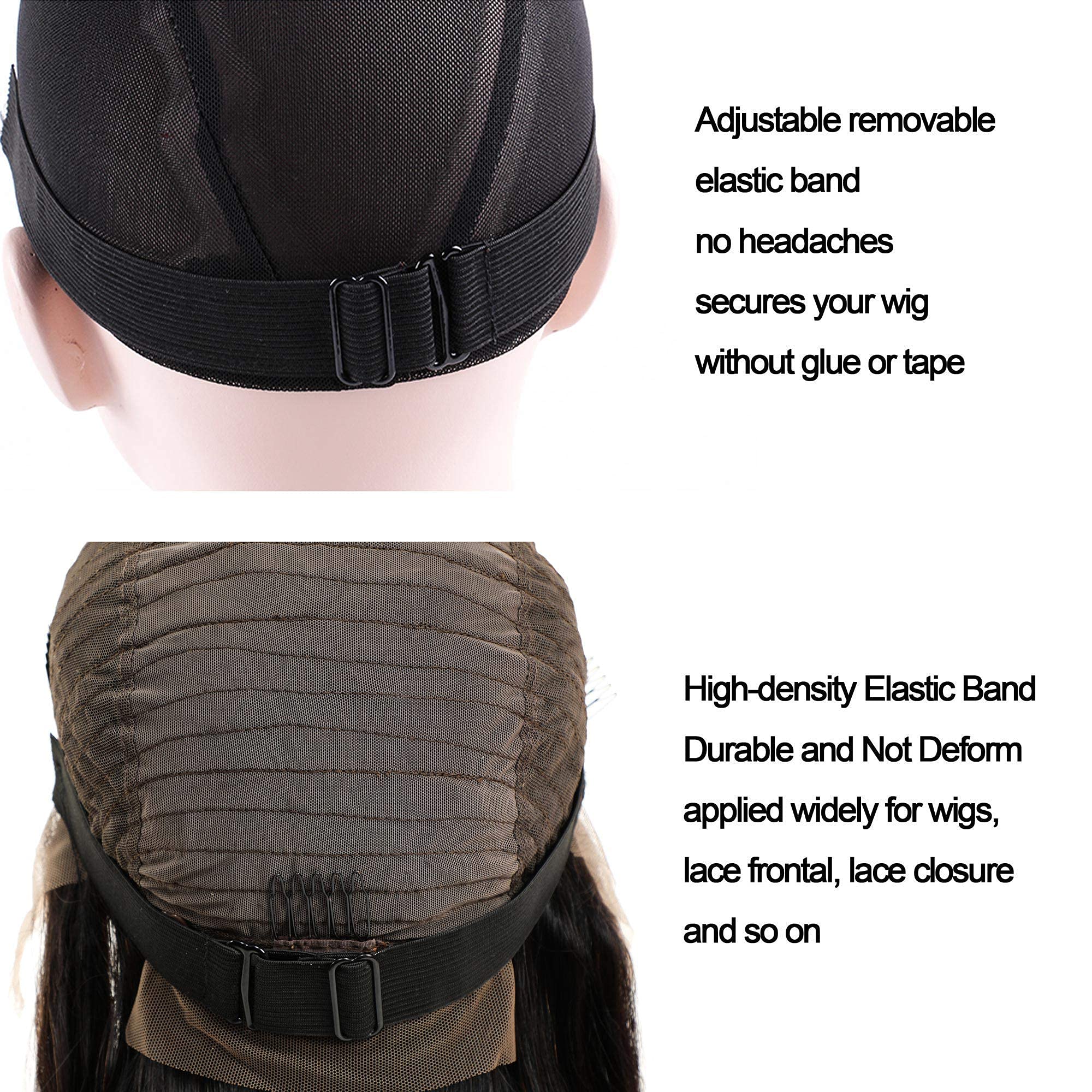 Adjustable Elastic Band for Wigs，Adjustable Wig Band Wig Elastic Bands for Keeping Wig in Place Elastic Adjustment Strap Sew to the Wig Cap (8Pcs, Elastic Band)