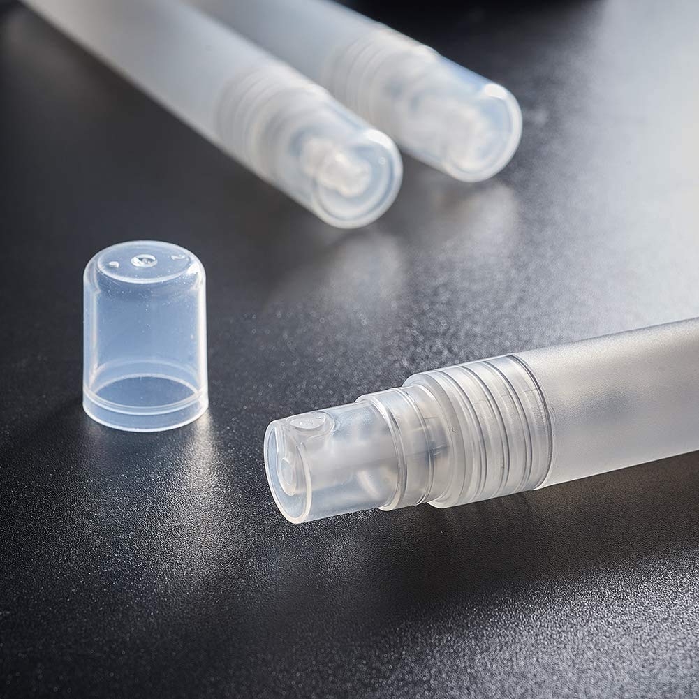5Pcs/Pack Frosted Plastic Tube Empty Refillable Perfume Bottles Spray for Travel and Gift,Mini Portable pen