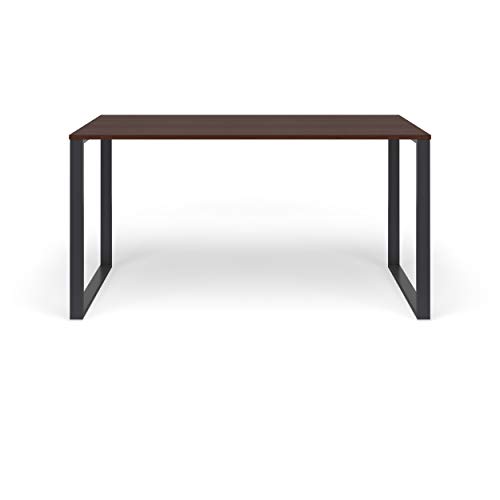 HON Basyx Commercial-Grade Executive Desk, 55", Walnut