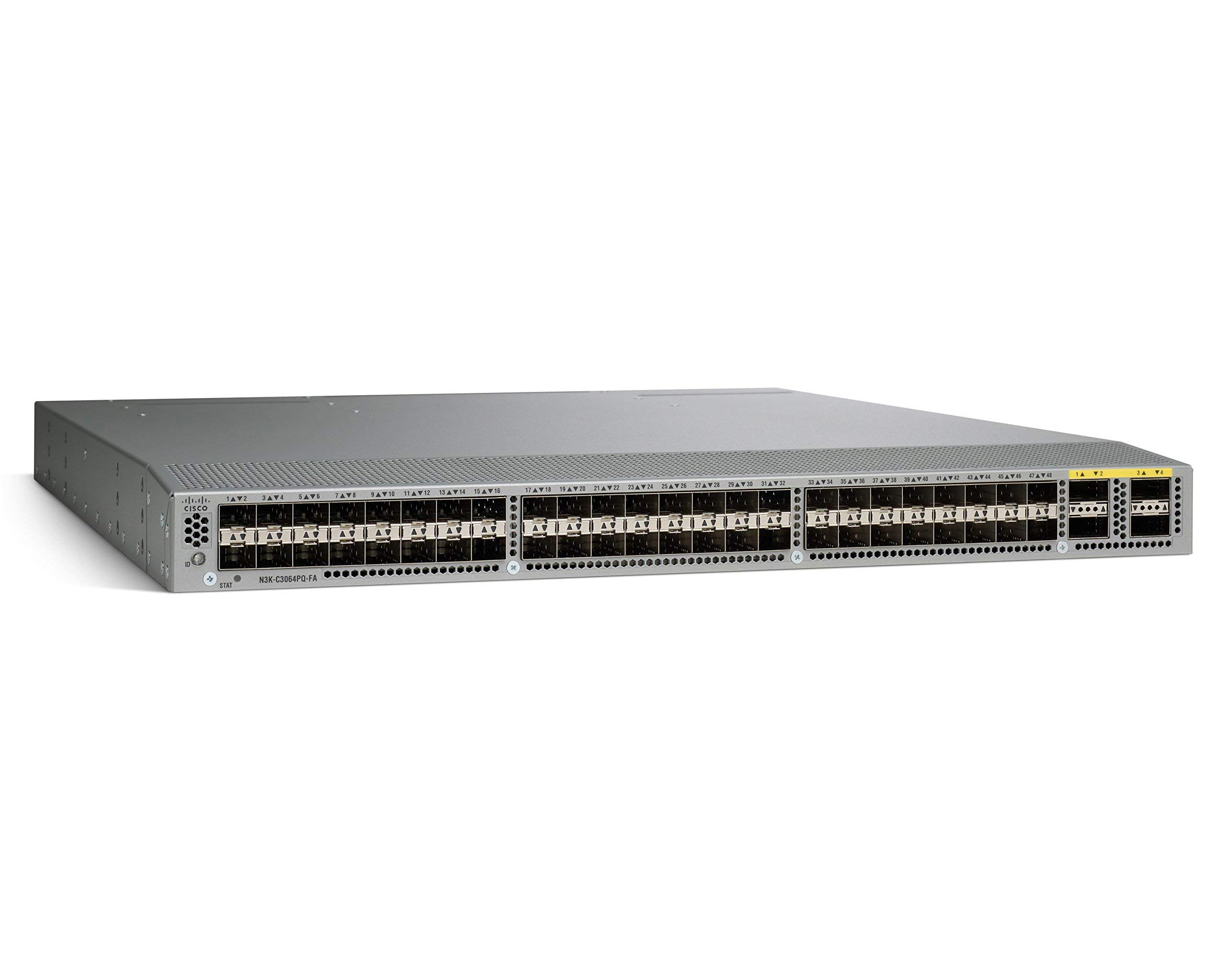Cisco Nexus N3K-C3064PQ-10GX 48-Port SFP+ Layer 3 Managed Switch w/ Dual PSU (Renewed)