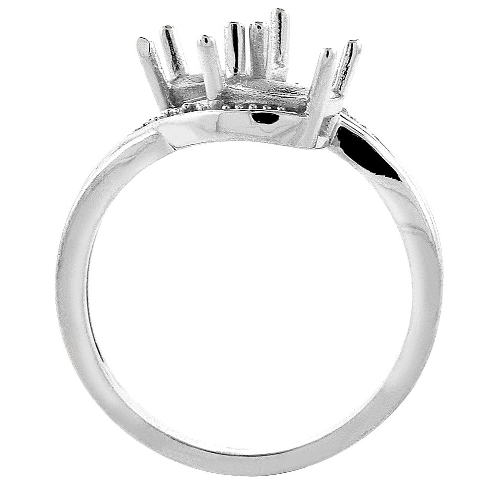 10K White Gold Diamond HQ Emerald & Opal 2-stone Ring Oval 8x6mm, size 7.5