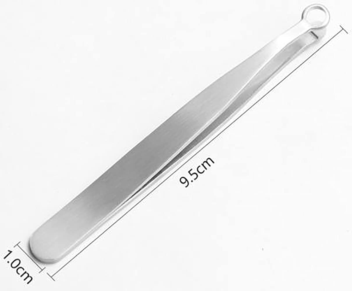 Anvirtue Universal Nose Hair Trimming Tweezers, Stainless Steel Eyebrow Trimmer, Friendly Round Tip, No Mirror Needed Easy Cut, for Noses, Sideburns, Brow, Body (1PC)