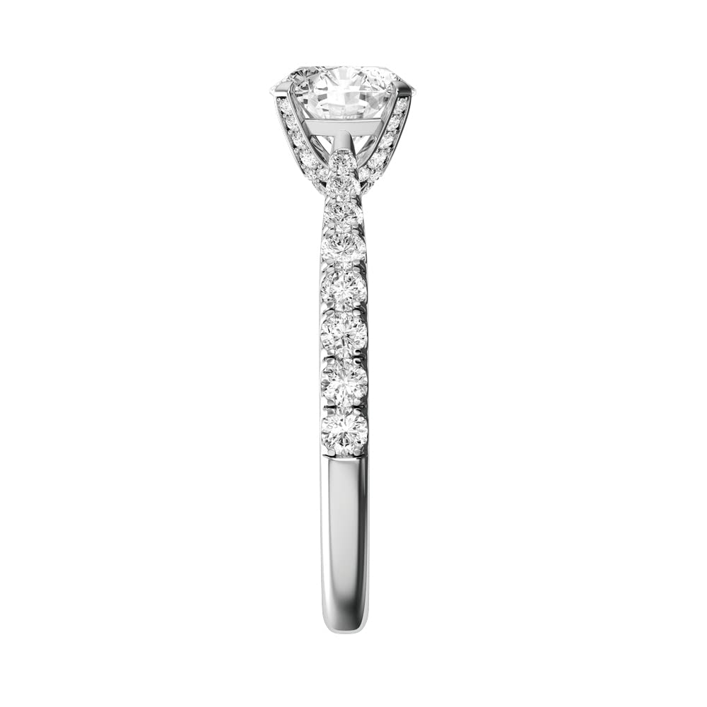 3.2 Carat (ctw) moissanite engagement rings for women Platinum Plated Silver ring moissanite rings- 8