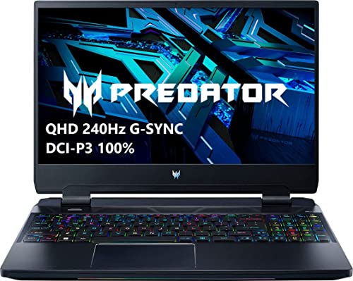 acer 2023 Predator Helios 300 Gaming Laptop, 15.6" 2K QHD 240Hz Display, Intel Core i7-12700H 14-Core, GeForce RTX 3070 Ti, 64GB DDR5, 2TB PCIe SSD, RGB Keyboard, Thunderbolt 4, RJ-45, GM Accessories