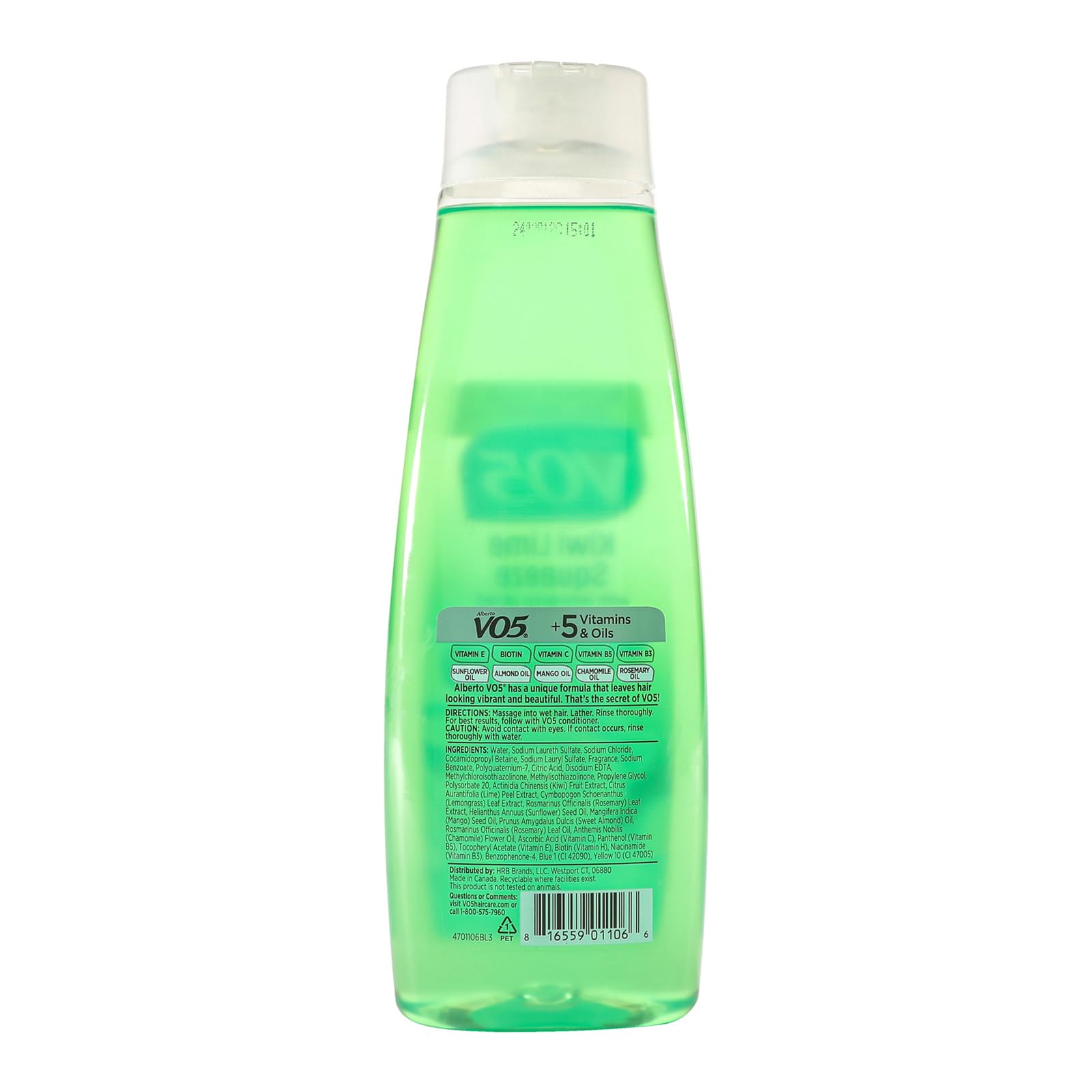 Alberto VO5 Kiwi Lime Squeeze Clarifying Shampoo - Moisturizing Shampoo with Clarifying Formula - 5 Vitamins and Oils - Fruity Kiwi Fragrance - 15 oz