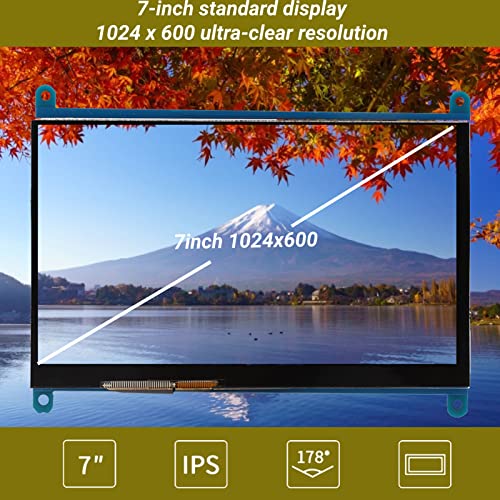 7-inch Display, Ultra HD Display Capacitive Touch Screen, Support for Independent Backlight Control and Hdmi Interface Input, Can Be Used As Hdmi/Raspberry Pi/Computer Monitor.