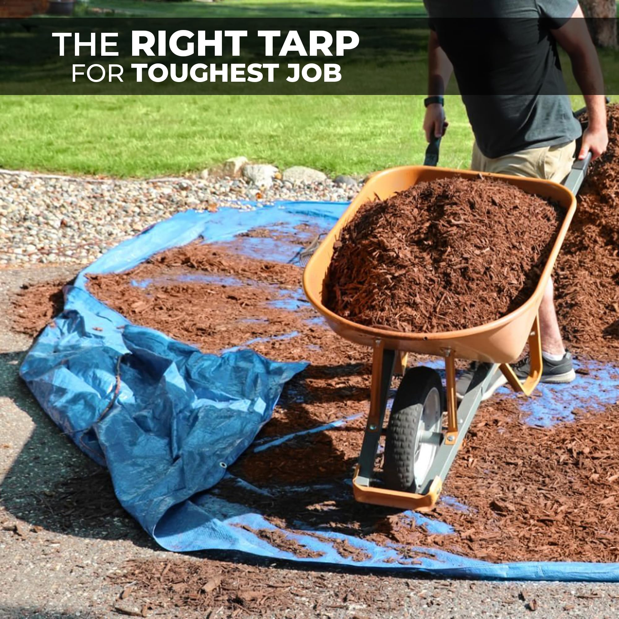 10x12 Heavy Duty Tarp Waterproof - 12 mil Thick Pool Tarp Cover - 10x12 Tarp UV Resistant, Rip & Tear Proof with Metal Grommets β Blue Tarp Multipurpose Use for Camping, Tent, Boat, RV, Car
