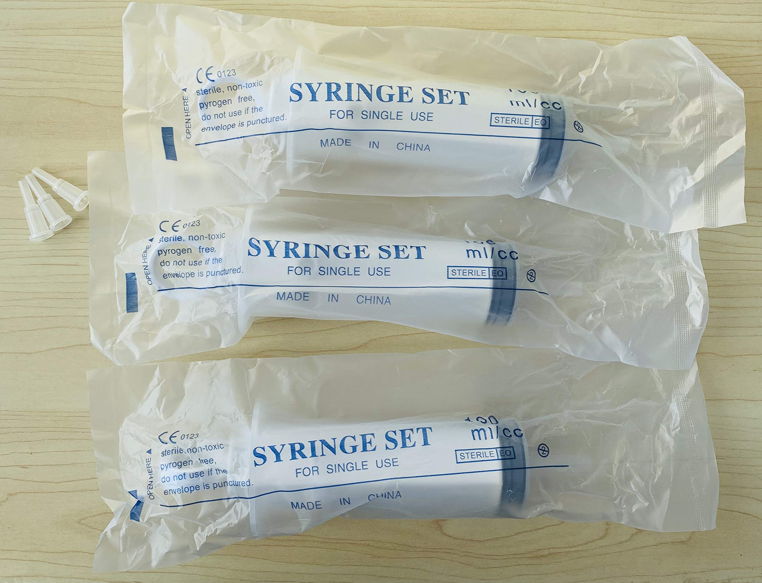 8 Pack 100ml Syringes with 14G 4.0" 3.0'' 2.0" 1.0'' Blunt Tip Needles and Storage Caps(Luer Lock), Plastic Reusable Syringe for Glue Applicator, Oil Dispensing Multiple Uses