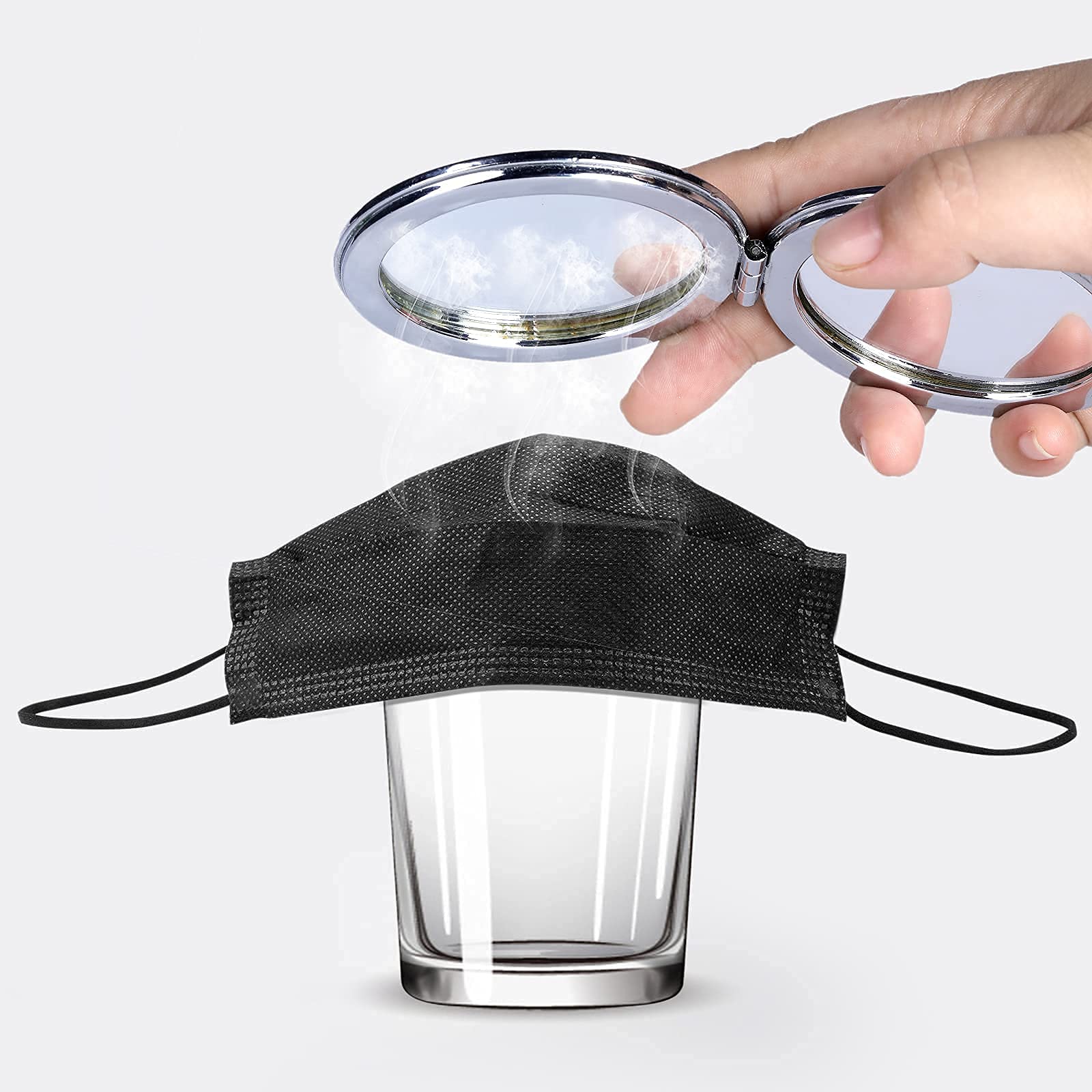 100PCS Black Disposable Face Mask Black Face Masks 3 Ply Protection Black Masks for Adults