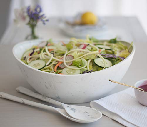 Architec EcoSmart EcoMarble Serving Bowl, 3qt BPA-Free Recycled Plastic, Made in The USA