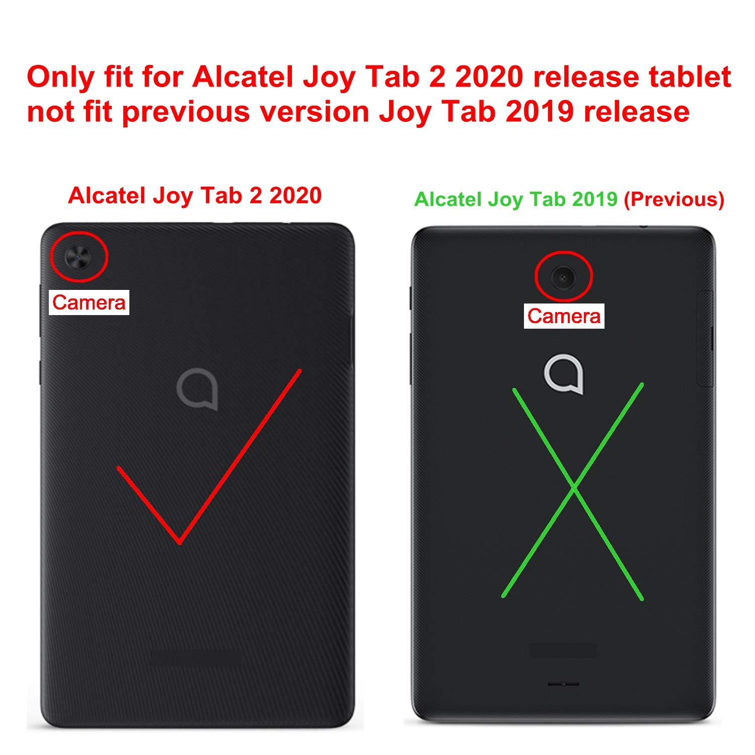 Famavala Folio Case Cover for T-Mobile Alcatel Joy Tab 2 8-inch Tablet Model 9032Z 2020 Released (BlueSky)