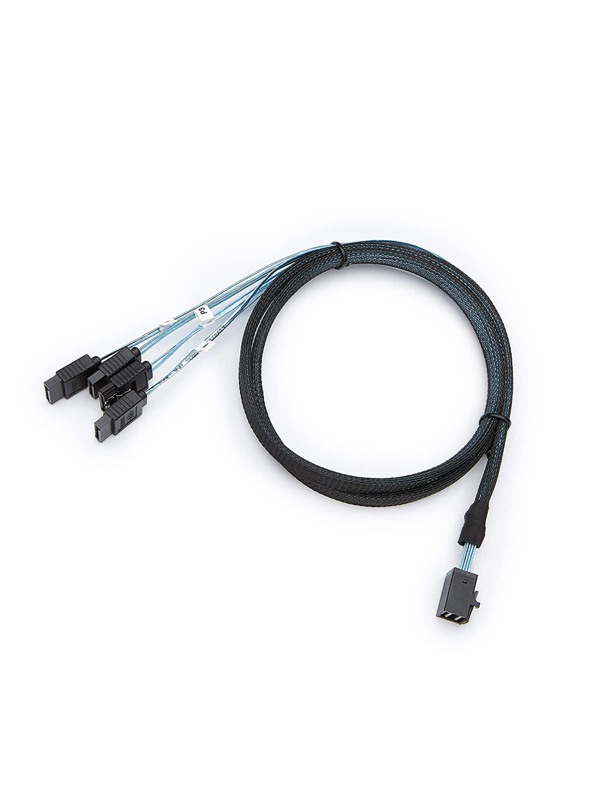 CableCreation 2-Pack 1.6FT/0.5M Internal HD Mini SAS (SFF-8643 Host) - 4X SATA (Target) Cable,SFF-8643 to 4X SATA Cable, SFF-8643 for Controller, 4 Sata Connect to Hard Drive