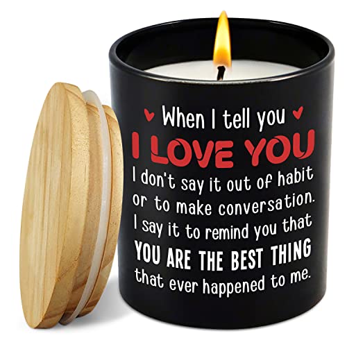 Anniversary Wedding Gifts for Men, Women, Boyfriend, Girlfriend, Husband, Wife, Valentine's Day, Birthday, Christmas Couple Gifts for Him, Her, Candle Gift, Vanilla, Lavender Scented Candle 10oz