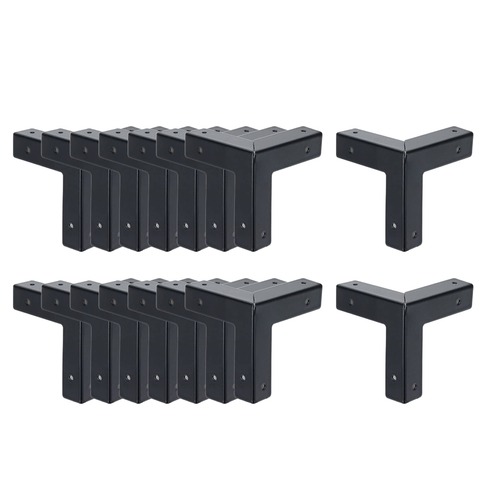 Coshar Three-Sided Metal Corner Protector Decorative Edge Cover Safety Guard for Wooden Boxes, Pack of 16