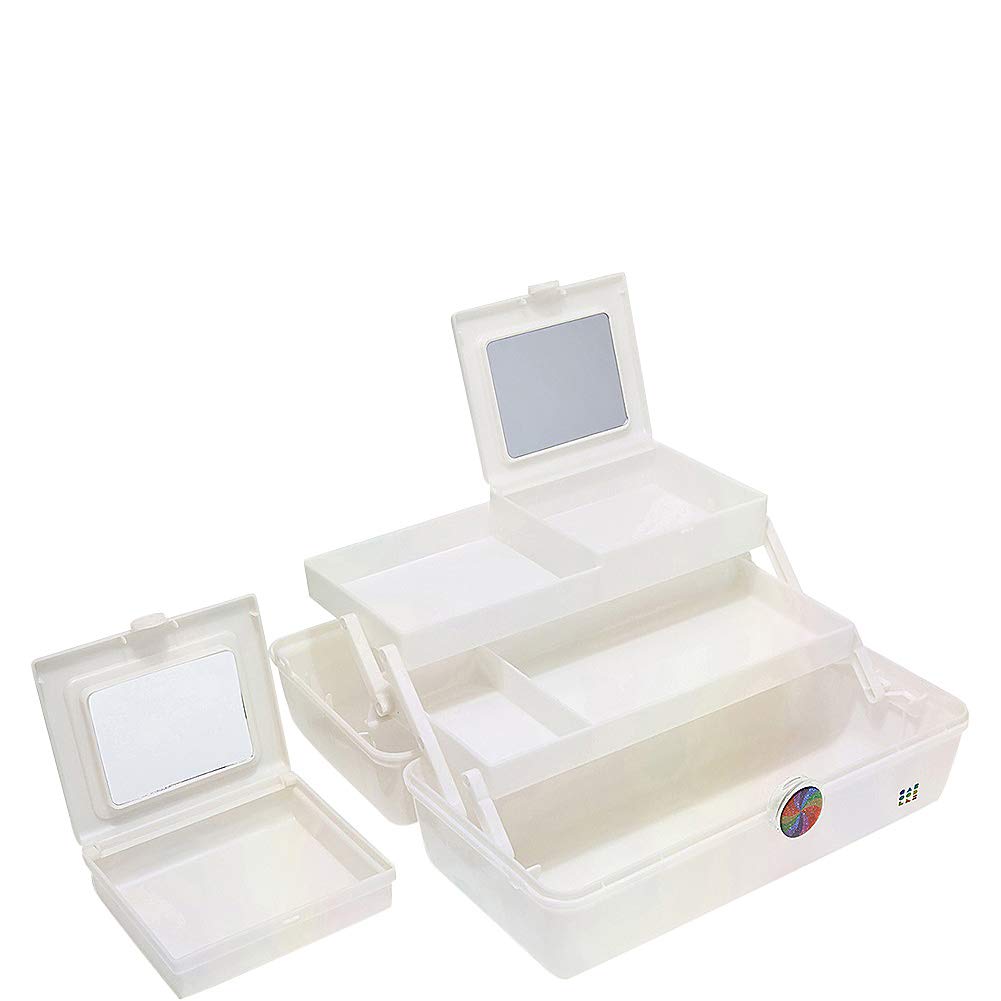 CABOODLES ULTIMATE ON-THE-GO GIRL, White opal Cosmetic Case