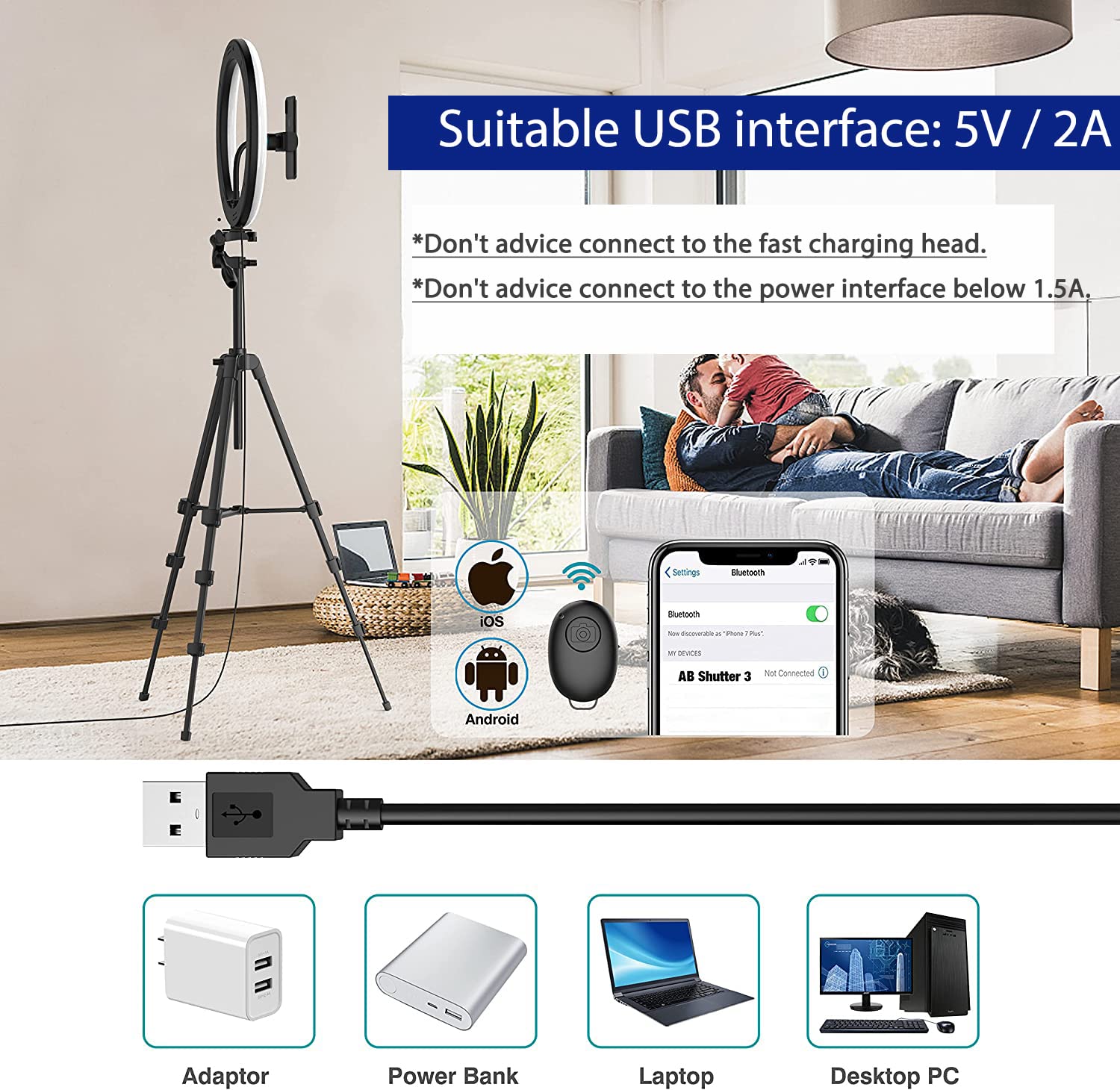 12.2" Ring Light with 54'' Extendable Tripod Stand & Cellphone Holders for Live Stream/Makeup/YouTube Video, Dimmable LED Beauty Selfie Ringlight for TikTok Photography, Color Temperature 3000-6000K